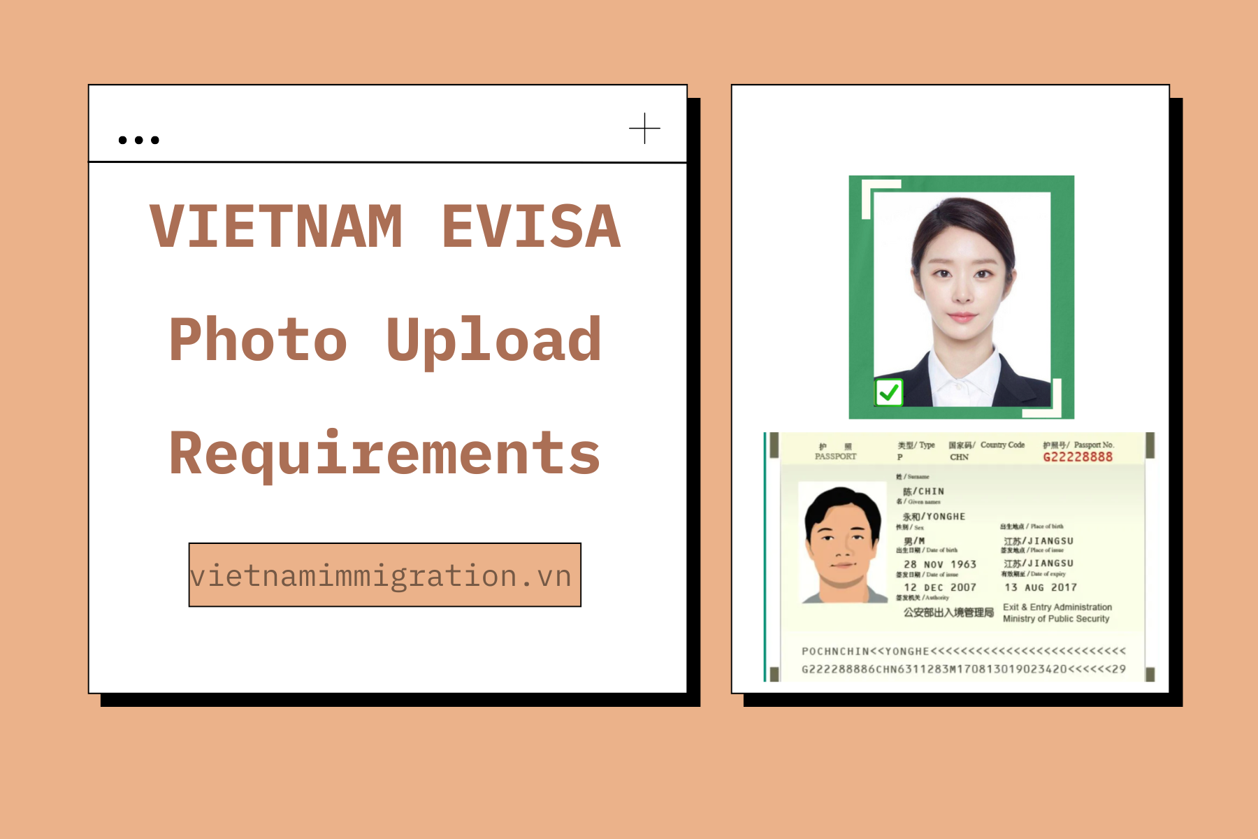 VIETNAM EVISA - Photo Upload Requirements